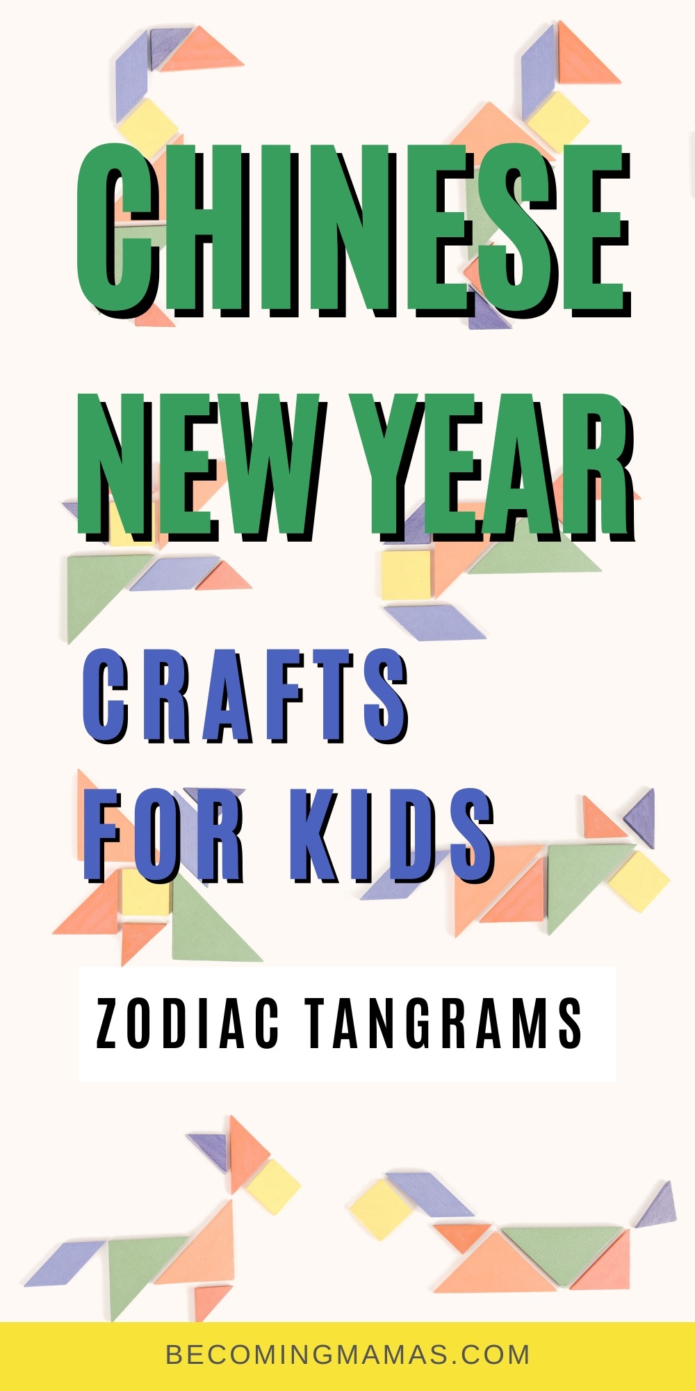 Chinese New Year Crafts For Kids: Chinese Zodiac Tangrams