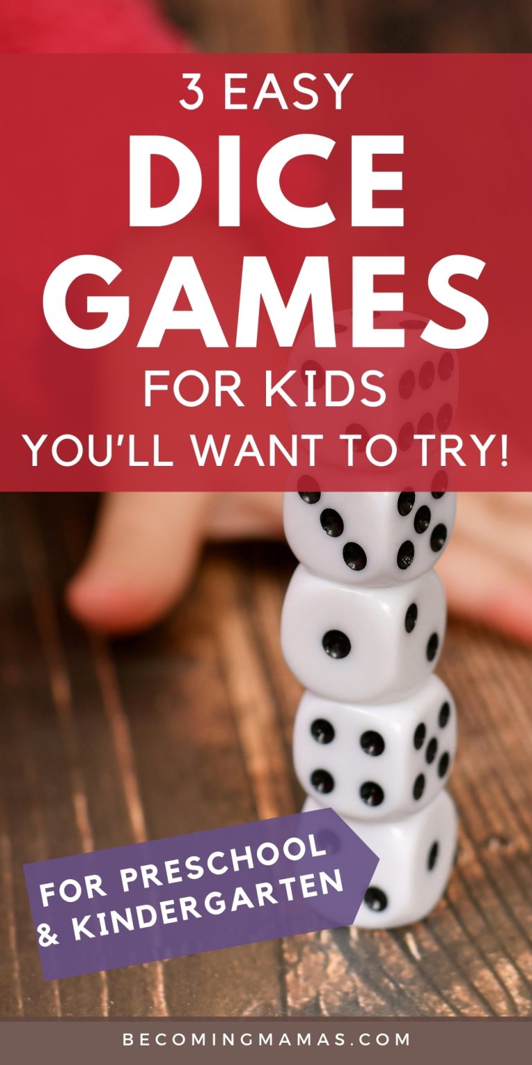 3 Easy Dice Games For Kids (Preschool & Kindergarten)