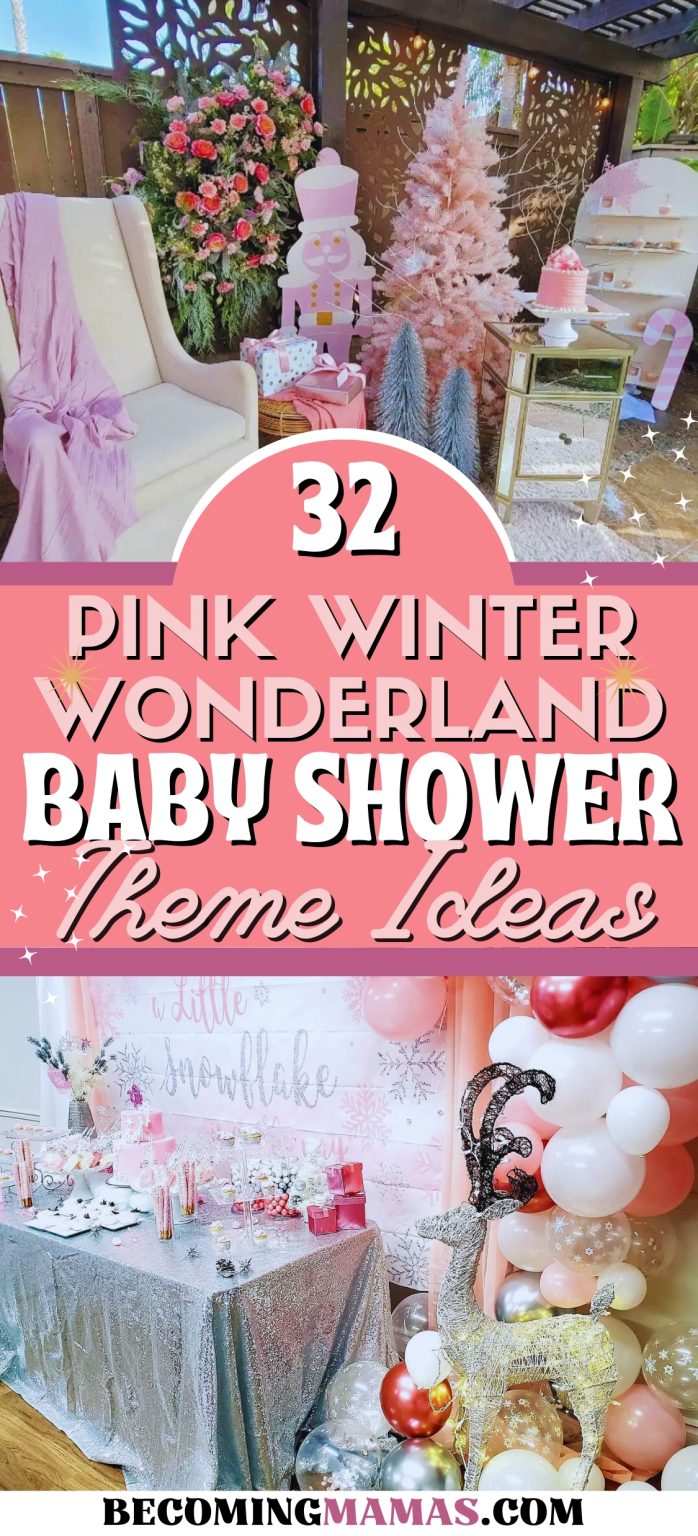 32 Irresistibly Adorable Pink Winter Wonderland Baby Shower Ideas