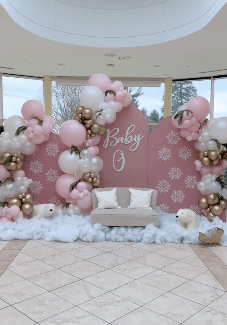 23 Winter Baby Shower Themes In Pink For January & February Showers