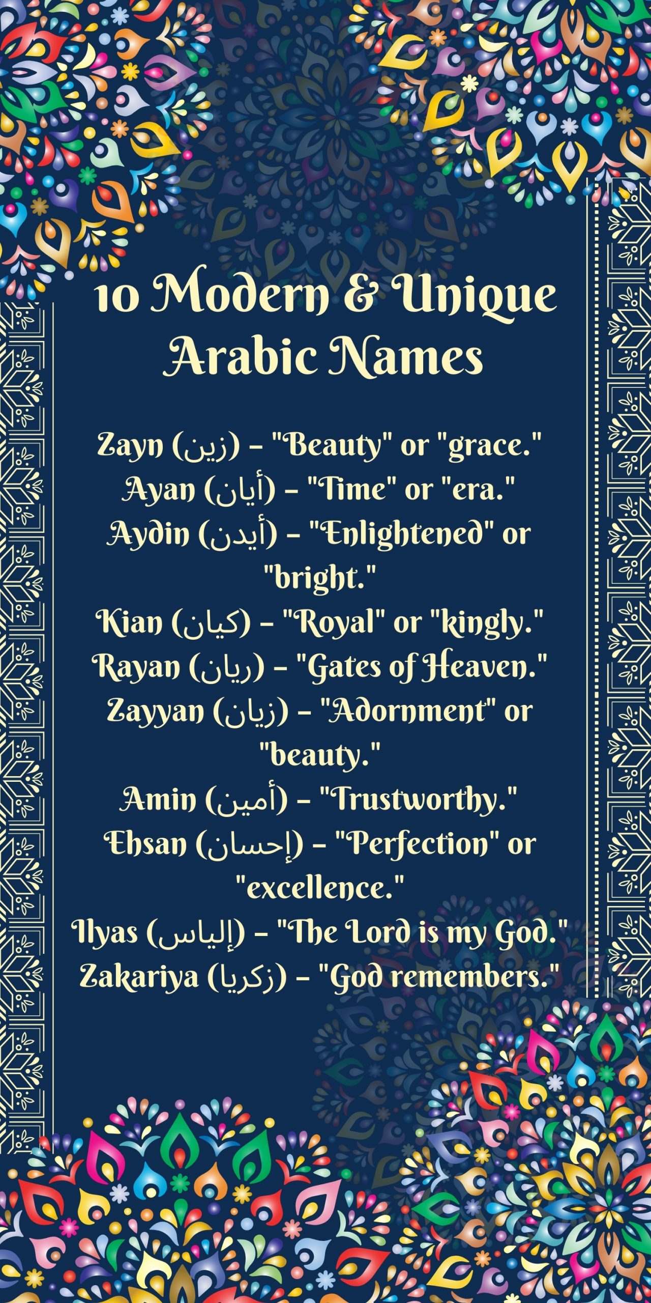 85 Arabic Baby Boy Names With Meanings
